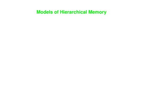 Ppt Models Of Hierarchical Memory Powerpoint Presentation Free Download Id3387538