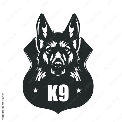 Vecteur Stock K9 German Shepherd Mascot Logo Vector Adobe Stock