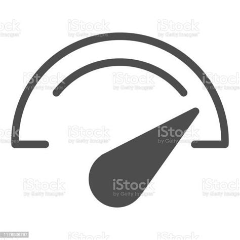 속도계 솔리드 아이콘입니다 대시보드 벡터 그림은 흰색으로 격리되어 있습니다 속도 표시기 문말 스타일 디자인 웹 및 응용 프로그램을 위해 설계 Eps 10 10에 대한 스톡