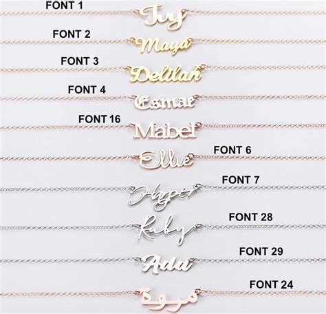 Personalized Name Necklaces Personalized Name Necklaces Script Name