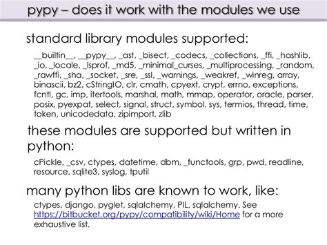 Pypy Does It Work