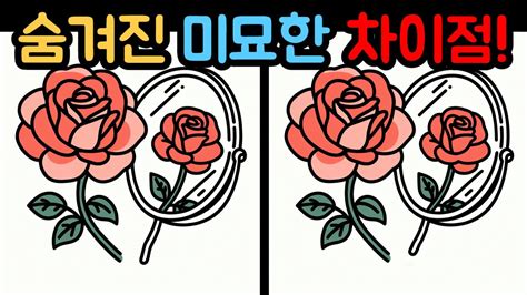 다른그림찾기 숨겨진 미묘한 차이점 🤔어디가 다르지🤔 틀린그림찾기 Youtube