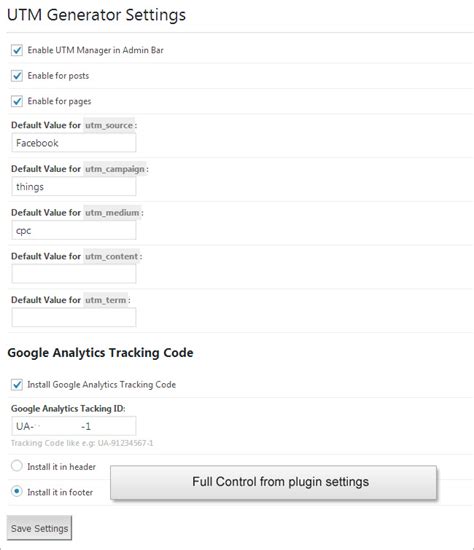 UTM Code Generator For Google Analytics Tracking Wordpress Plugin By Technoyer