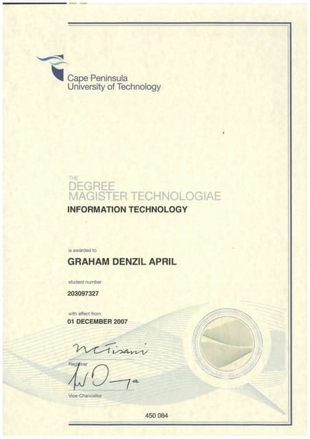 Diploma Certificate Cput Pdf