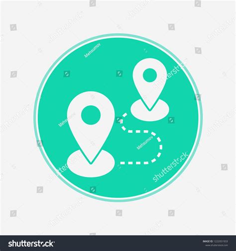 Map Pin Flat Design Style Modern Stock Vector Royalty Free Shutterstock
