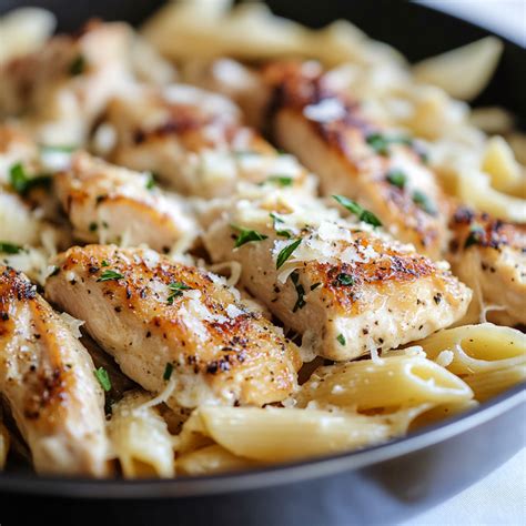 One Pan Garlic Parmesan Chicken And Pasta