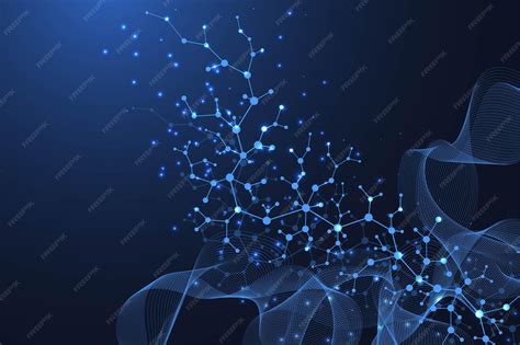 Premium Vector Molecular Structure Background Science Template Wallpaper Or Banner With A Dna