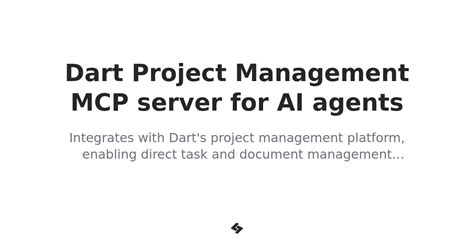 Dart Project Management Mcp Server For Ai Agents
