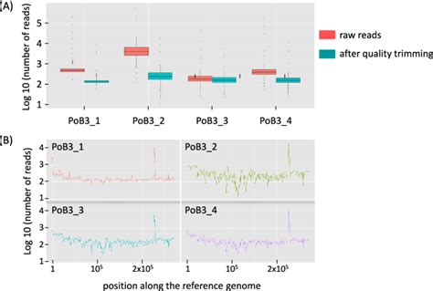 Sequencing Depth For Pob3 Samples A Boxplot Representing The Depth