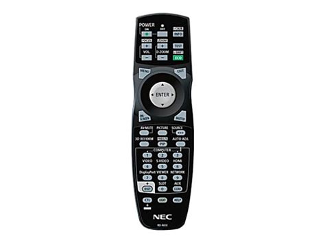 Nec Rmt Pj35 Remote Control For Nec Np Ph1000 Ph1400 Px2201 Px700