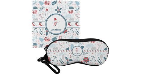 Custom Winter Eyeglass Case And Cloth Personalized Youcustomizeit