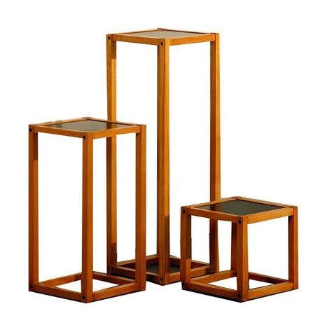 Series Of 3 Pedestal Tables By Andre Sornay Pedestal Table Table