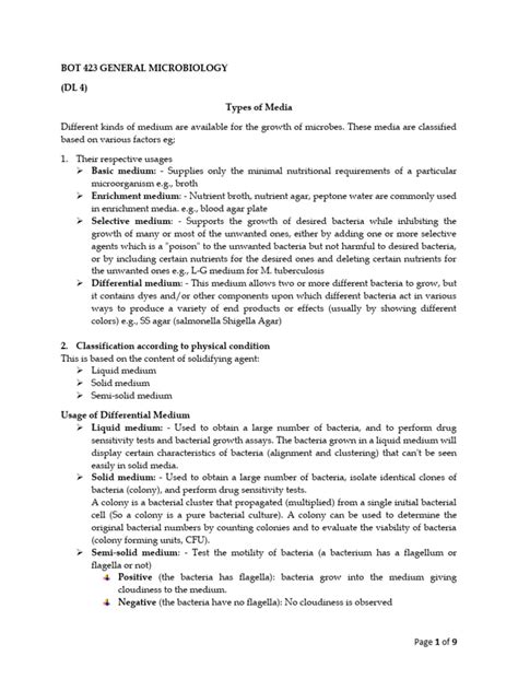 Types Of Media Isolation And Identification Of Microbes Pdf Polymerase Chain Reaction