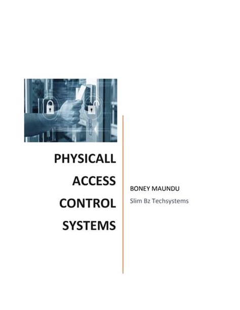 Building Access Control Systems And Its Phasespdf
