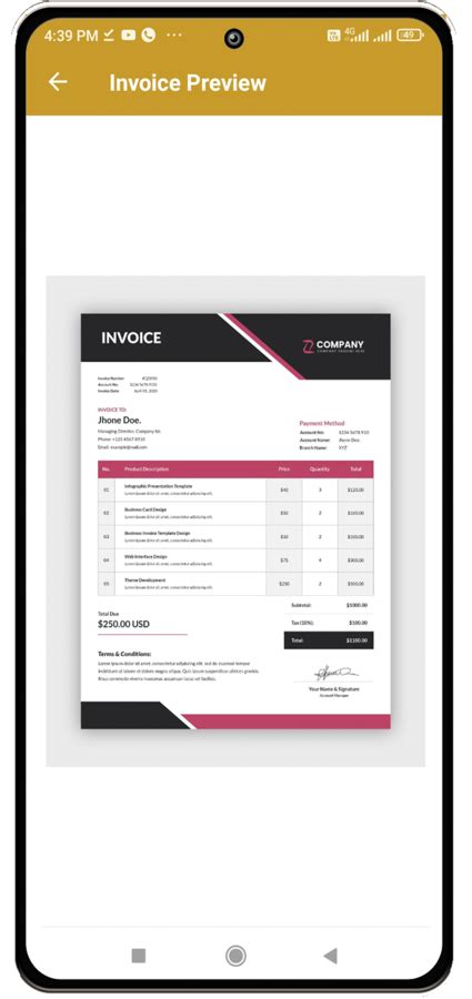 Invoice Maker Invoice Management Online Mobile Invoicing React Native Ios Android App