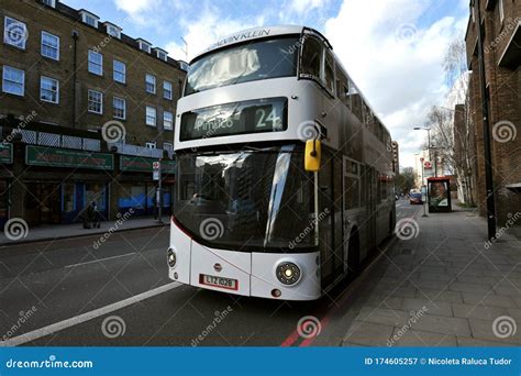 The Number 24 Bus Starts In Hampstead In North London Passes Through