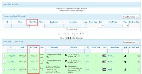 Interpreter Portal Full Site Displays Interpreter Start Time