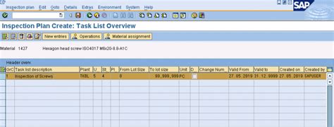 sap qm how to create inspection plan in sap tutorialkart