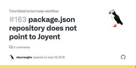 package json repository does not point to joyent · issue 163 · tritondatacenter node workflow