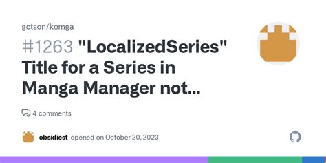 Localizedseries Title For A Series In Manga Manager Not Appearing In