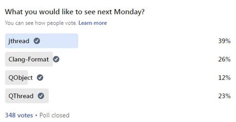 And The Winner Is Jthread Great Choice Ladies And Gentlemen The