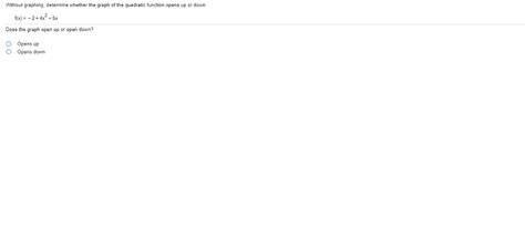 Solved Without Graphing Determine Whether The Graph Of The Chegg