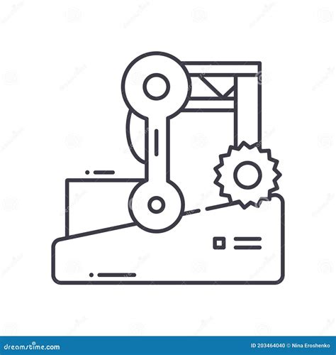 Industrial Tools Icon Linear Isolated Illustration Thin Line Vector Web Design Sign Outline
