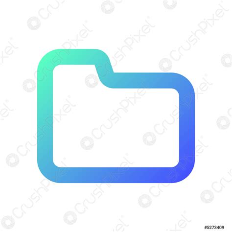 Folder Pixel Perfect Gradient Linear Ui Icon Stock Vector 5273409
