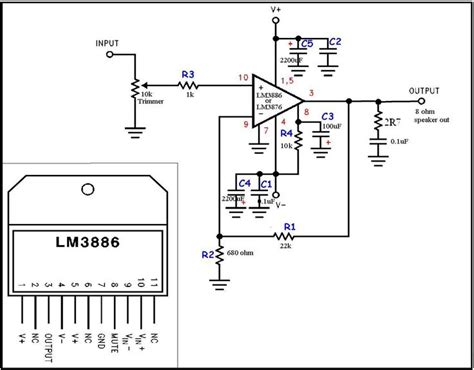 Lm3886t Circuit Diagram