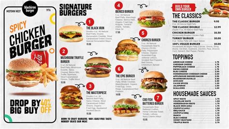 Burger Poster Menu Design Restaurant Menu Design Burger Menu Burger