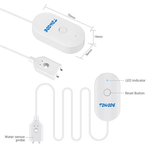 Towode Wifi 누수 경보 Tuya 스마트 앱 홈 보안 누수 센서 가정용 홍수 경고 오버플로 감지 경보 보안 경보