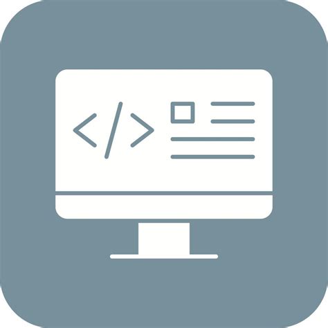 Web Coding Glyph Round Corner Background Icon 15977361 Vector Art At Vecteezy