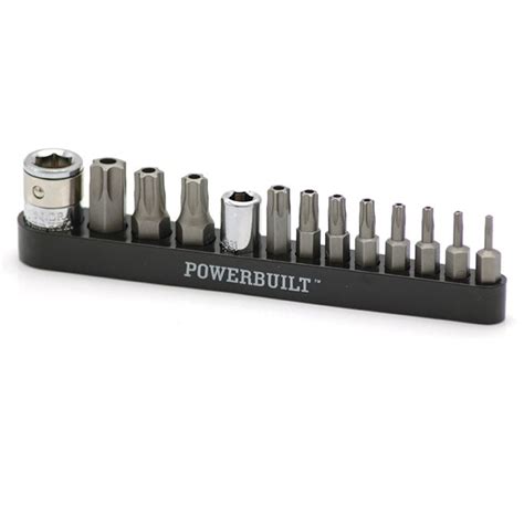 13pc Tamper Proof Torx Bit Set Powerbuilt Tools