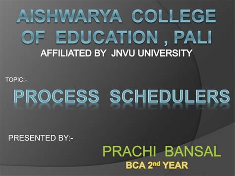 Process Scheduler Pptx