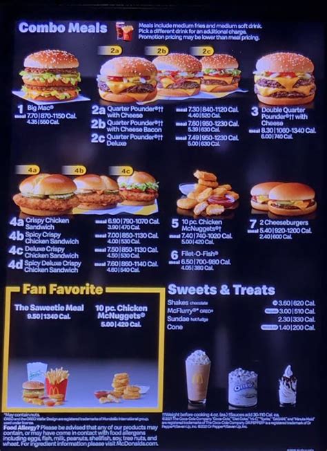 Mcdonalds Menu Price List California