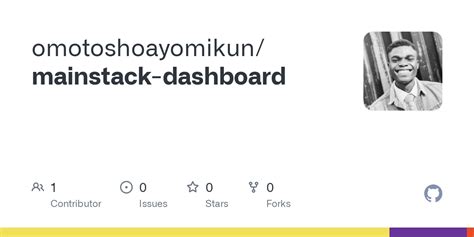 GitHub Omotoshoayomikun Mainstack Dashboard