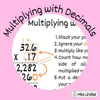 Multiplying With Decimals By Miss Lindsie TPT