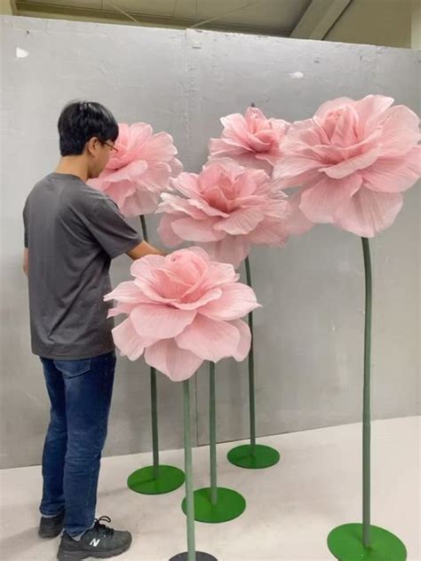 🌿신나페이퍼아트🌿자이언트플라워꽃포토존 On Instagram 핑크핑크한 실크꽃 대형장미 입니다 🌿신나페이퍼아트•bespoke Paper Art 🔷나를 빛나게 해