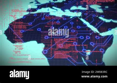 Digitally Generated Animation Of Digital Circuit In A Map With Program