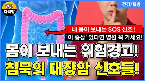 내 몸이 보내는 침묵의 암 신호 대장암 전조 증상과 예방법 Youtube