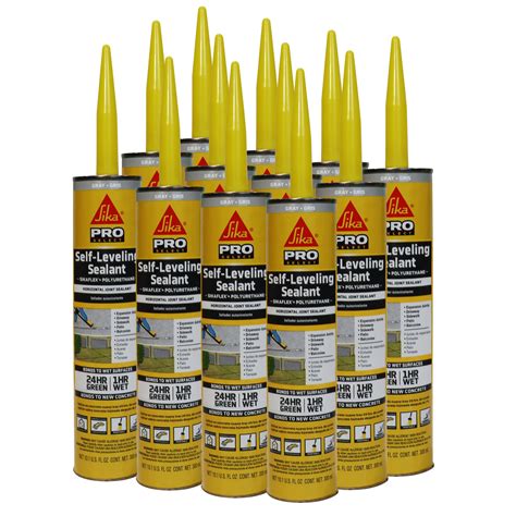 Sika Sikaflex Self Leveling Sealant 12 Pack 10 1 Oz Gray Easy Application Quick Curing
