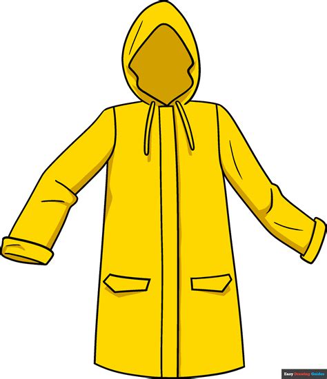 How To Draw A Rain Coat Really Easy Drawing Tutorial
