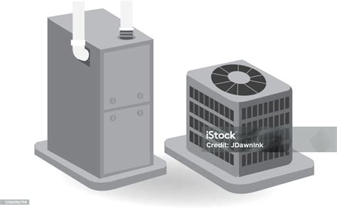 3d 가정용 에어컨 및 용광로 에어컨에 대한 스톡 벡터 아트 및 기타 이미지 에어컨 전기로 일러스트레이션 Istock