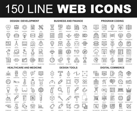 Premium Vector Line Web Icons