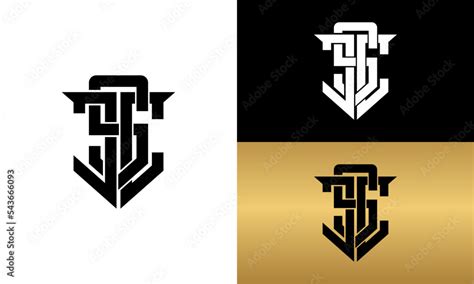 Letter Jsc Or Jcs Logo Design Stock Vector Adobe Stock