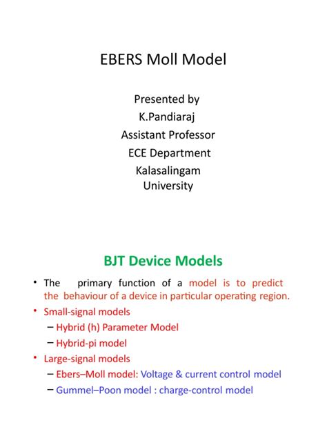 Ebers Moll Model Ppt Compatibility Mode Pdf Bipolar Junction Transistor Electronic Engineering