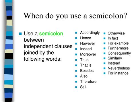 Ppt Commas And Semicolons Powerpoint Presentation Free Download Id1537638