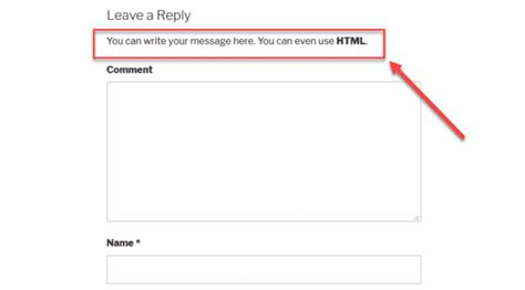 How To Add A Message Before Your Wordpress Comment Fields