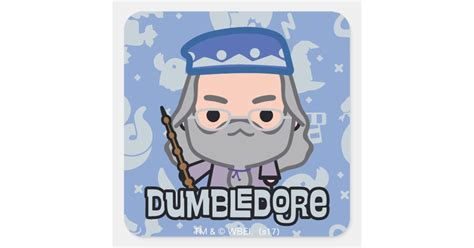 Dumbledore Cartoon Character Art Square Sticker Zazzle