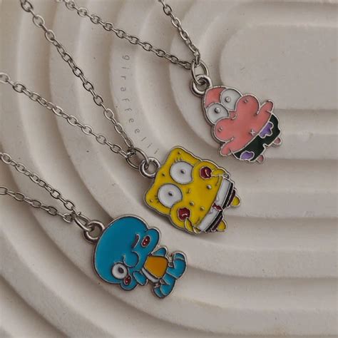 خرید و قیمت گردنبند ست مدل باب اسفنجی ، پاتریک و اختاپوس ۳ تاباهم ترب